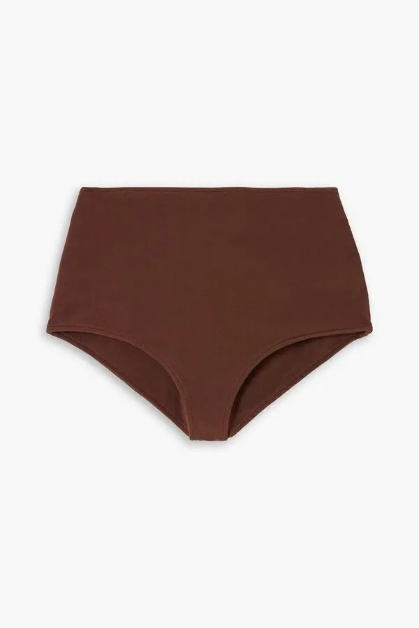 ESSE STUDIOS Ribbed Stretchknit Highrise Briefs - Chocolate