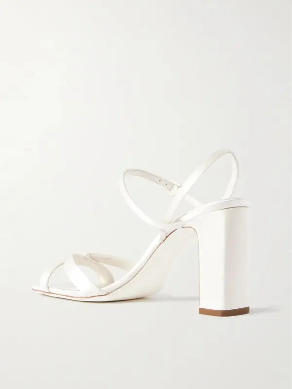 JIMMY CHOO Elsy 85 Satin Slingback Sandals - Neutrals