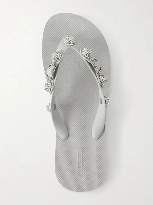 Balenciaga Cagole Studded Tpu Sandals - Gray