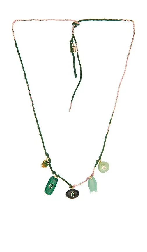 Dannijo Abalone Charm Necklace - Green