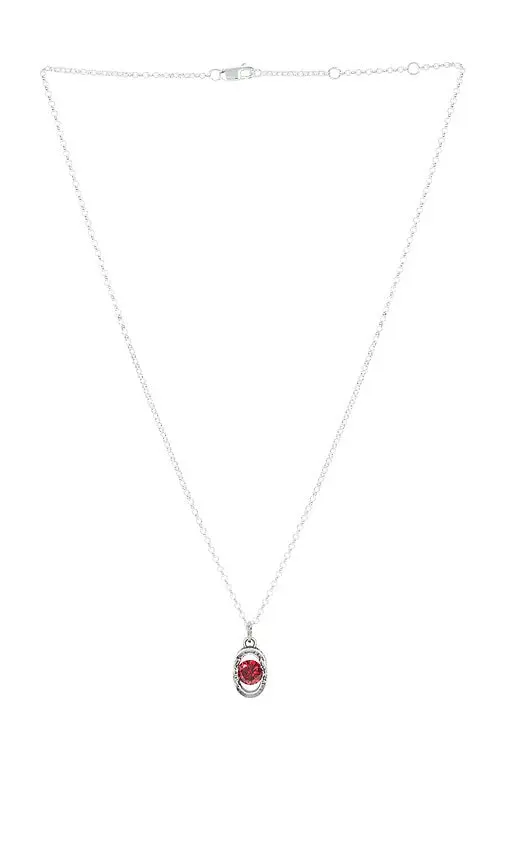 TWO JEYS Icon Link Ruby Necklace - Silver