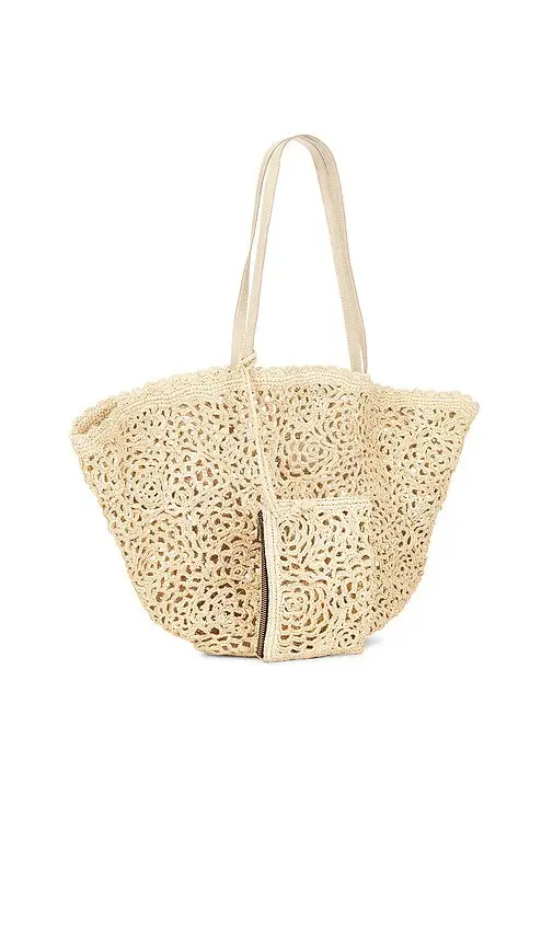 BTB LOS ANGELES Lacera Raffia Tote