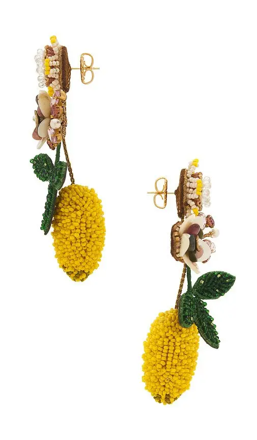 Deepa Gurnani Lemon Dangle Earrings