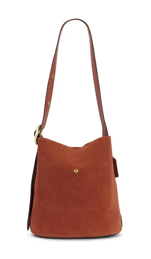 COACH Suede Bleecker Bucket Bag - Clay