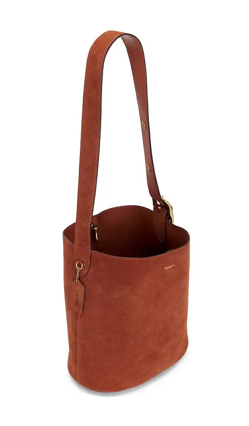COACH Suede Bleecker Bucket Bag - Clay
