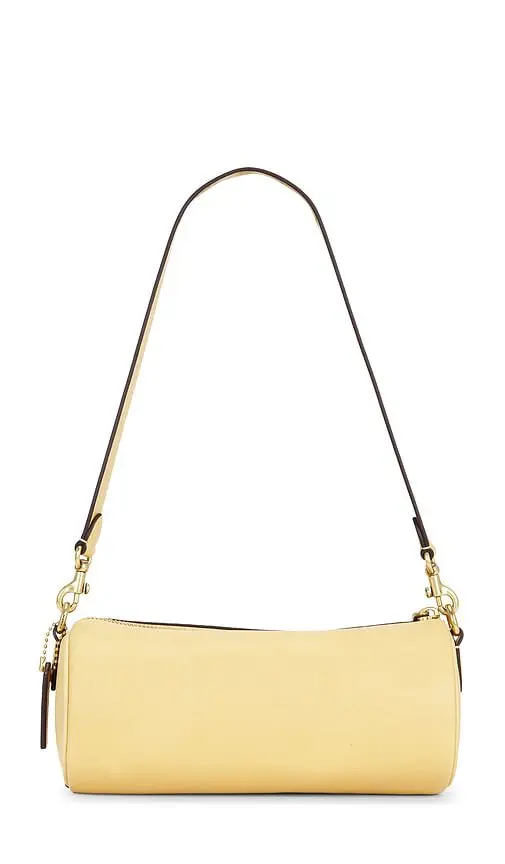 COACH Natural Grain Leather Barrel Bag - Vanilla
