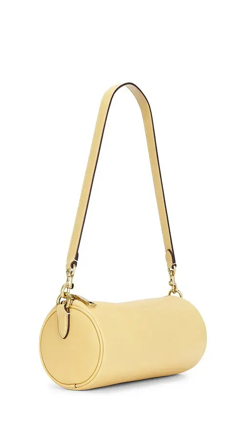 COACH Natural Grain Leather Barrel Bag - Vanilla