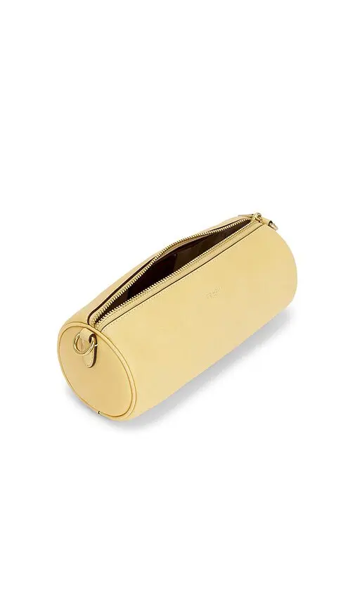 COACH Natural Grain Leather Barrel Bag - Vanilla