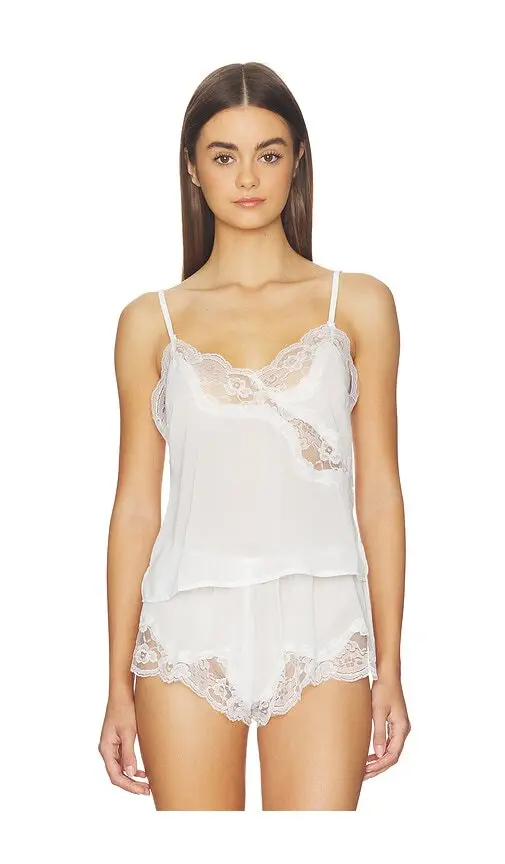 KAT THE LABEL Hayden Camisole Top - Ivory