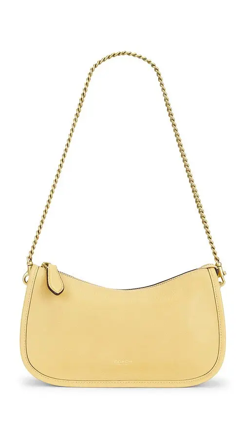 COACH Natural Grain Leather Waverly Shoulder Bag