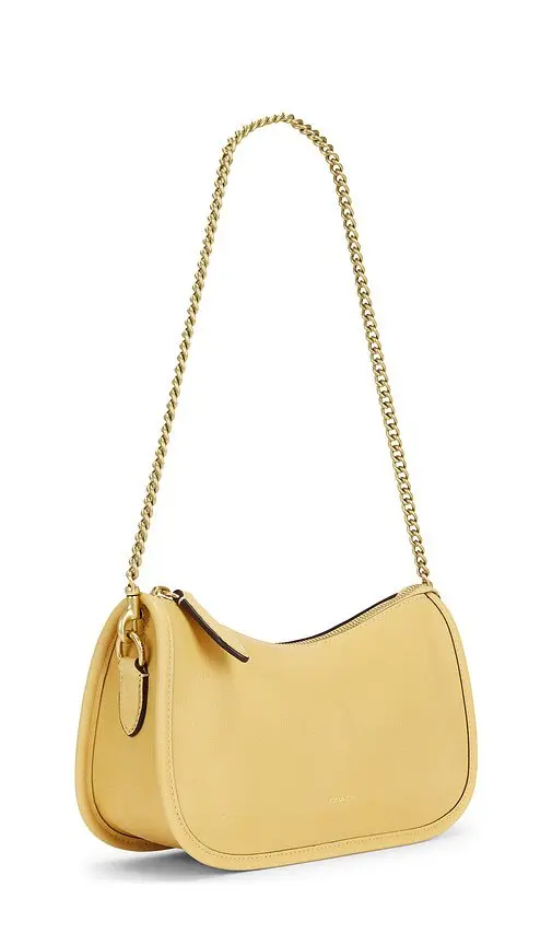COACH Natural Grain Leather Waverly Shoulder Bag