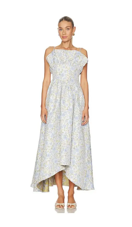 ELLIATT Floralie Strapless Gown - Blue Multi