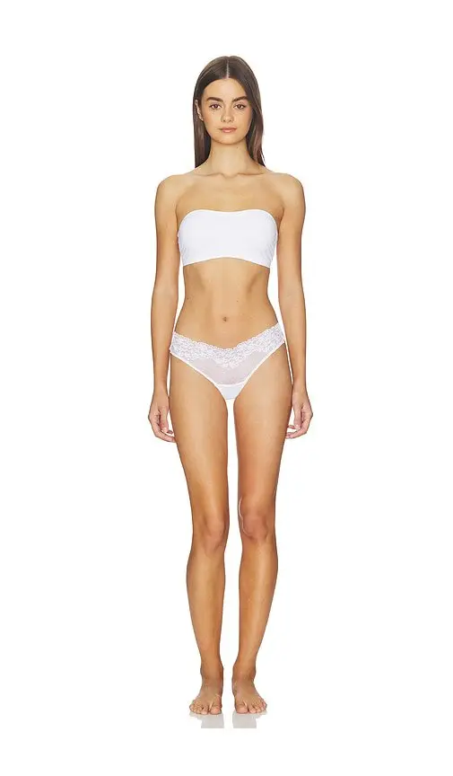 Commando Double Take Lace Thong - White