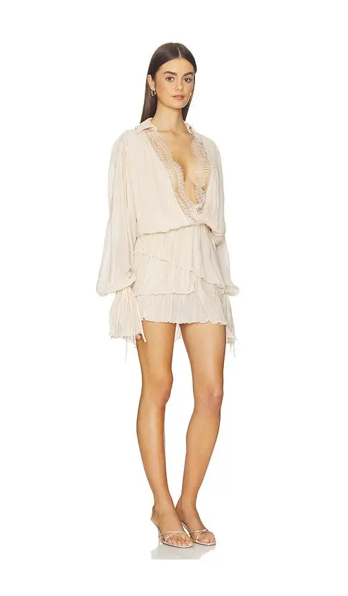 Blumarine Georgette Plisse Dress