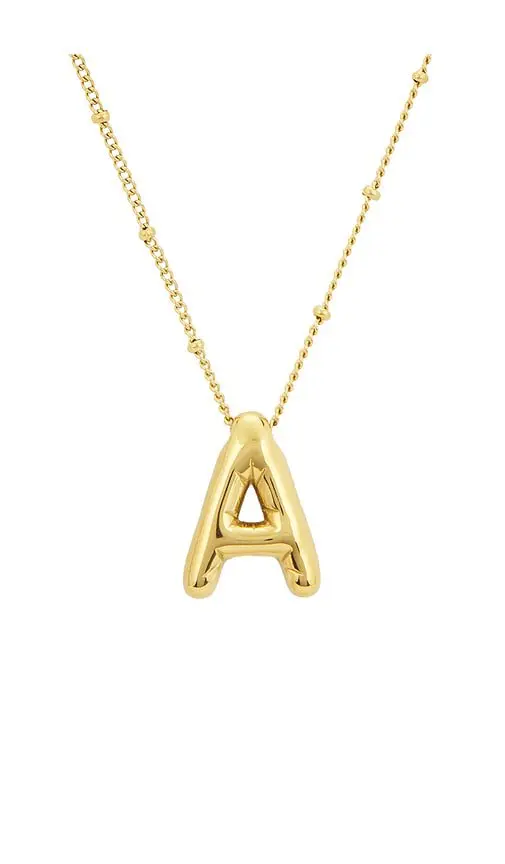 CASA CLARA Amity Necklace With Initial Pendant In Tone Metal