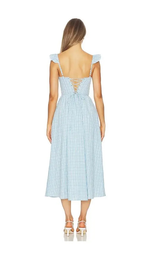 Astr The Label Wedelia Dress - Blue Plaid