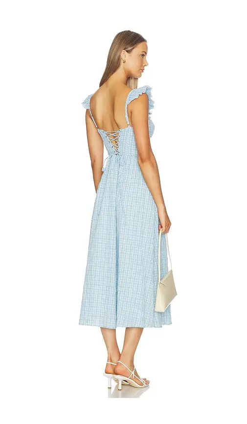 Astr The Label Wedelia Dress - Blue Plaid