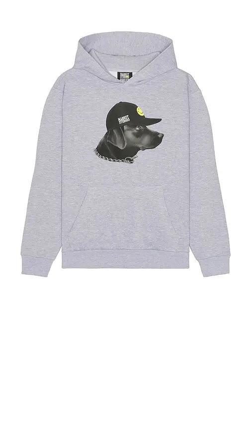 MARKET Smiley Dog Got Style Hoodie - Ash Grey
