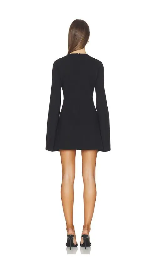 KATE BARTON Long Sleeve Keyhole Mini Dress