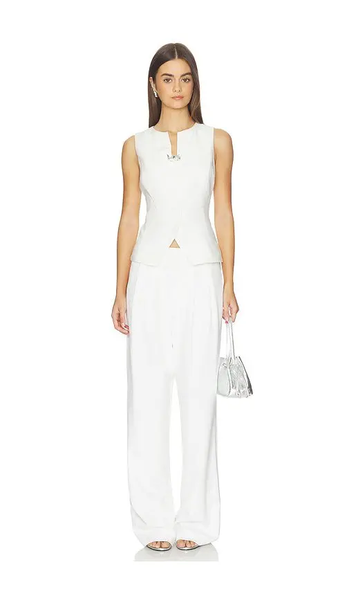 KATE BARTON Linen Blend Summer Suit Vest
