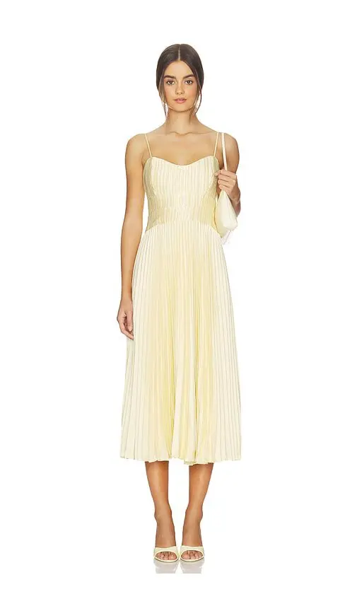 Astr The Label Shionagh Midi Dress - Yellow
