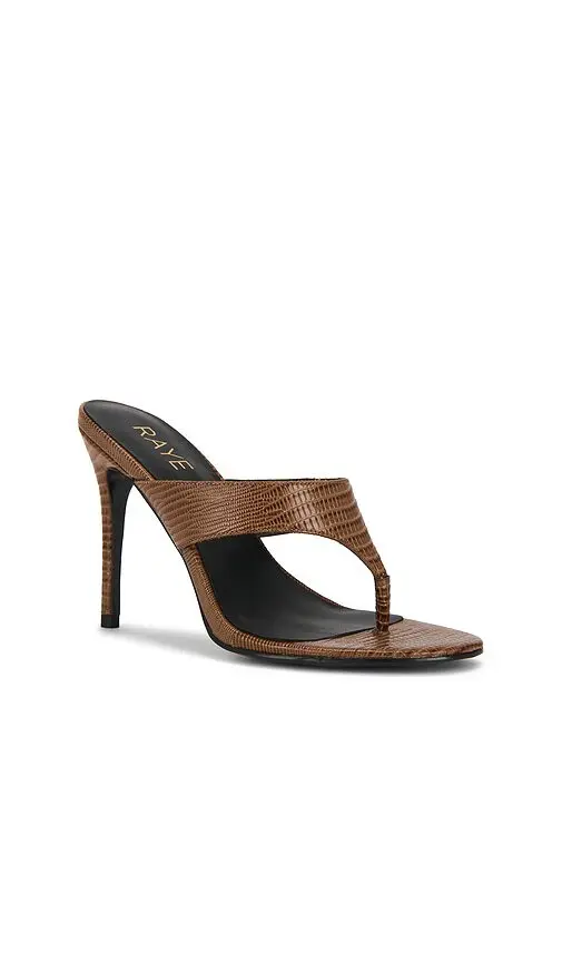Raye Embossed Leather Stiletto Heeled Sandal