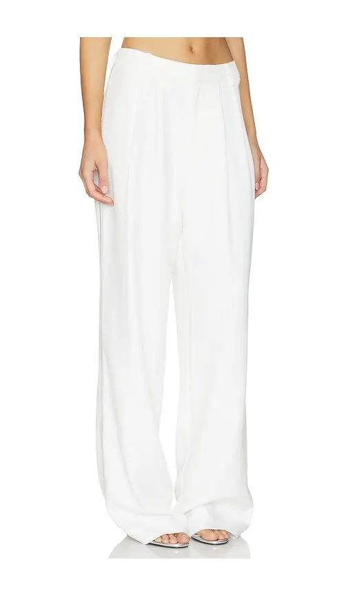 KATE BARTON Wool Cotton Pleat Trouser