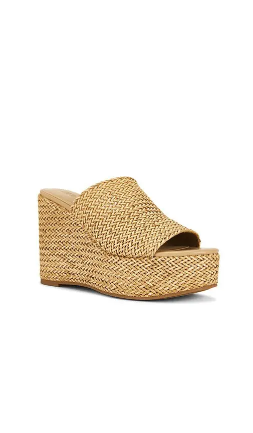Steve Madden Cassi Woven Wedge Sandal - Natural