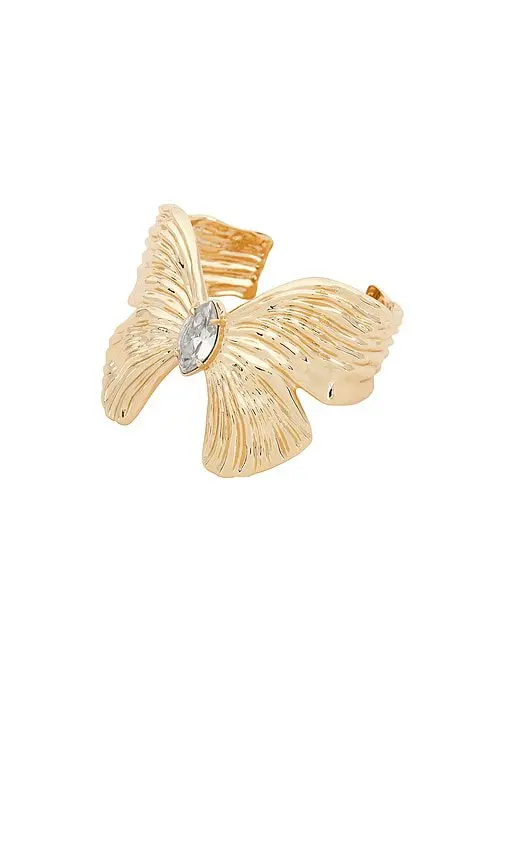 Ettika Fluttering Glow Cuff Bracelet - Clear Crystal & Gold