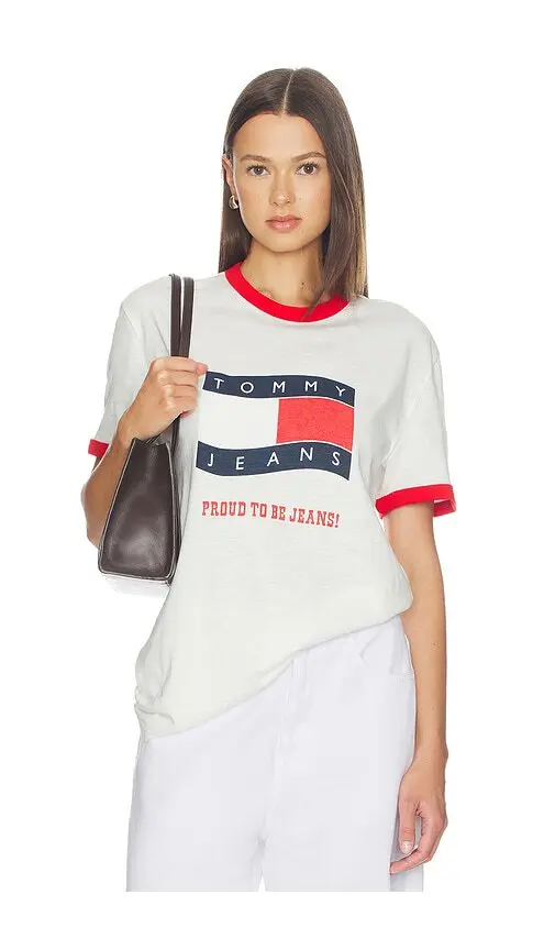 Tommy Hilfiger Waving Flag Ringer Tee