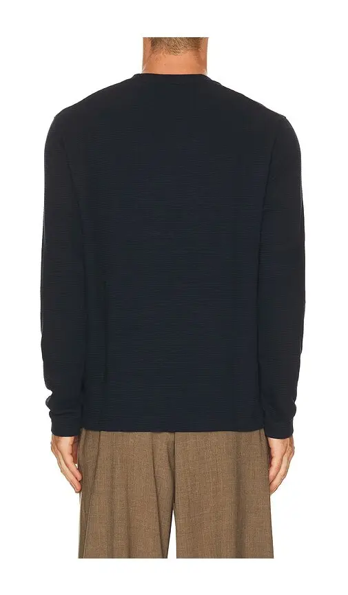 Theory Delroy Long Sleeve Tee In Navy