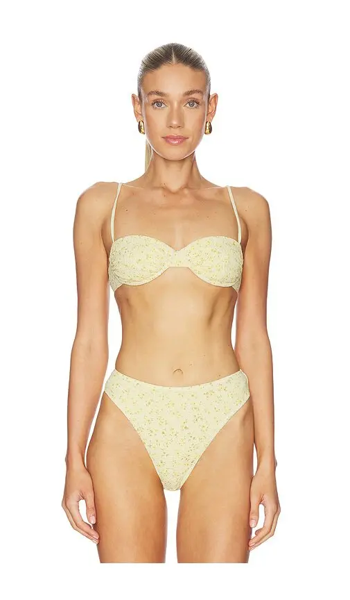 ELCE Magnolia Bra Cup Top In Yellow - Marigold