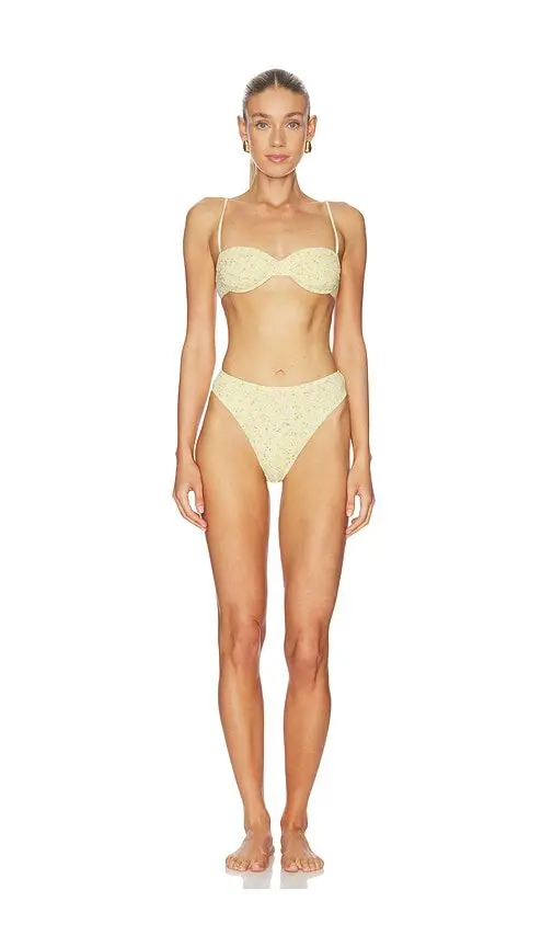 ELCE Magnolia Bra Cup Top In Yellow
