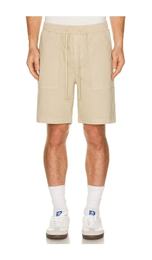 Barefoot Dreams Cotton Canvas Twill Utility Short - Stone