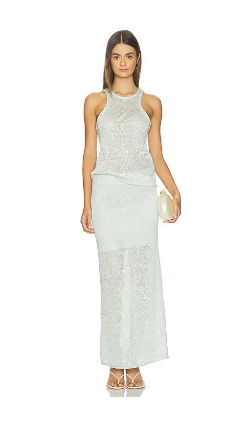 A.L.C. Nelly Crochet Knit Top - Pale Mint