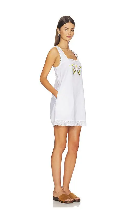 Ciao Lucia Edeme Embroidered Linen Dress