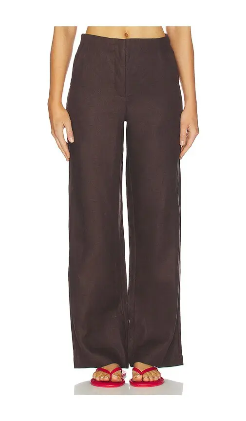 Faithfull The Brand Lulea Linen Trousers Wide Leg