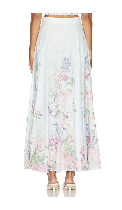 Charo Ruiz Ibiza Ventine Long Skirt - Blue Botanic