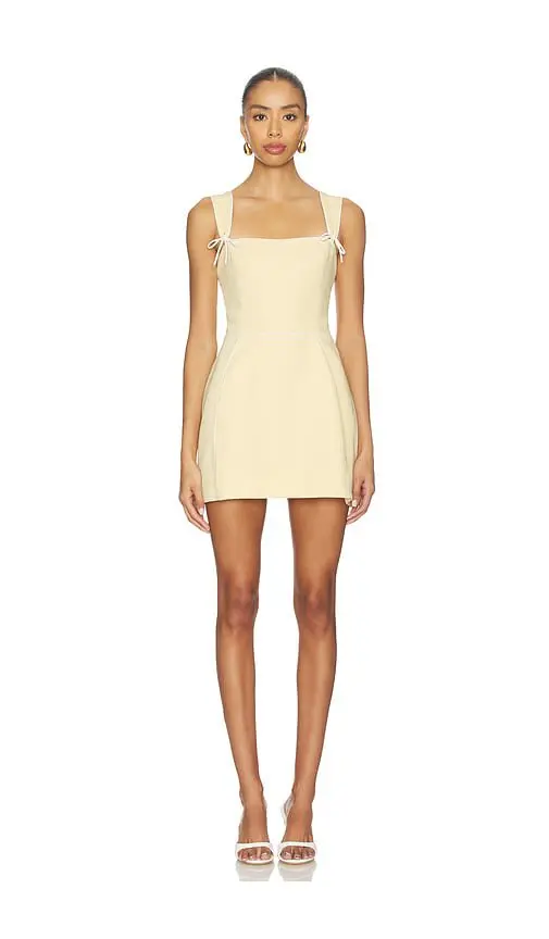 Amanda Uprichard Baylee Romper - Cornsilk & Ivory