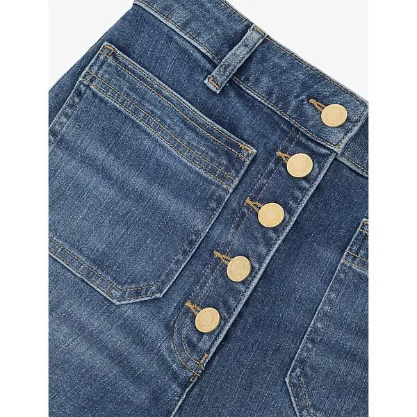 REISS Cali Flared Stretch-denim Jeans - Mid Blue