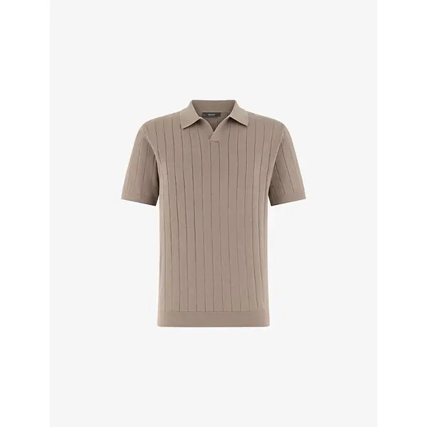 Boggi Milano Ribbed Relaxed-fit Cotton And Silk Polo Shirt Xxl