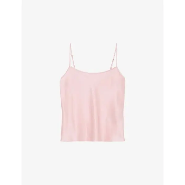 REISS Silk Cami Top - Pink