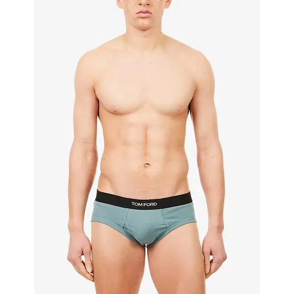TOM FORD Classic Cotton-jersey Boxer Briefs - Teal