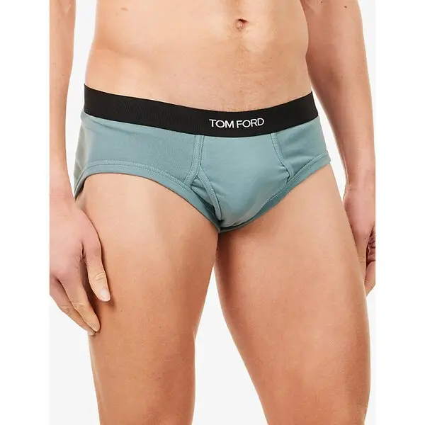TOM FORD Classic Cotton-jersey Boxer Briefs - Teal