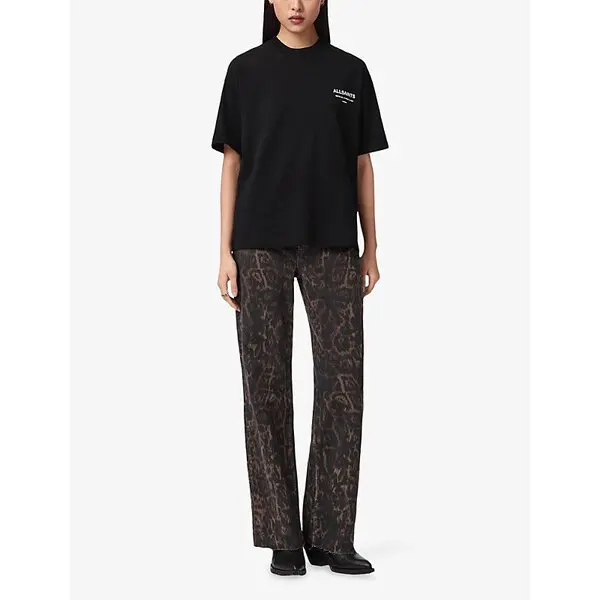 ALLSAINTS Dreamer Etta Logo-print Oversized T-shirt - Black