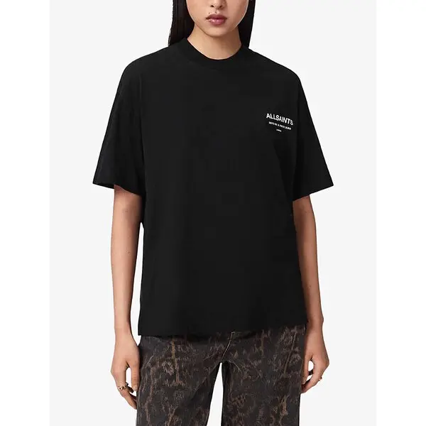 ALLSAINTS Dreamer Etta Logo-print Oversized T-shirt - Black