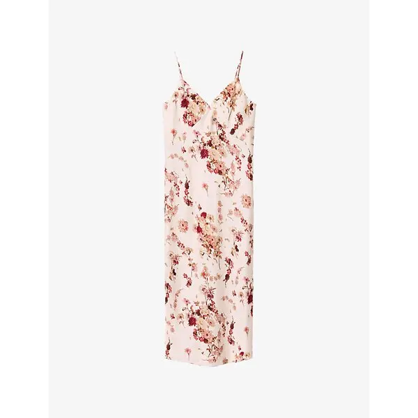 ALLSAINTS Melody V-neck Floral-print Midi Dress
