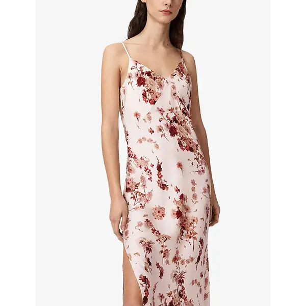 ALLSAINTS Melody V-neck Floral-print Midi Dress