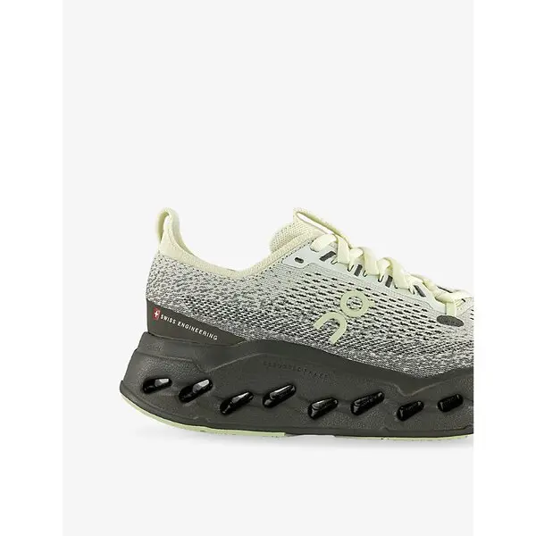On Cloudsurfer Max Mesh Trainers - Seedling Olive F