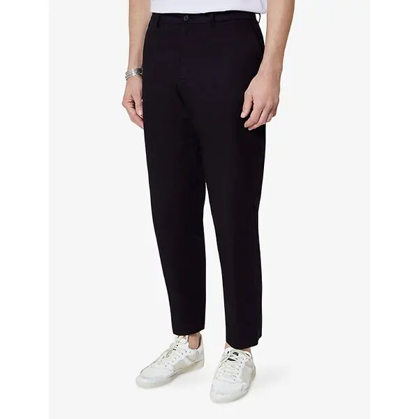 The Kooples Tapered-leg Stretch-cotton Chino Trousers